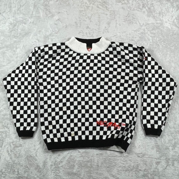 Neo Max | Sweaters | Peter Max 987 Neo Max Checkerboard Smile Face ...